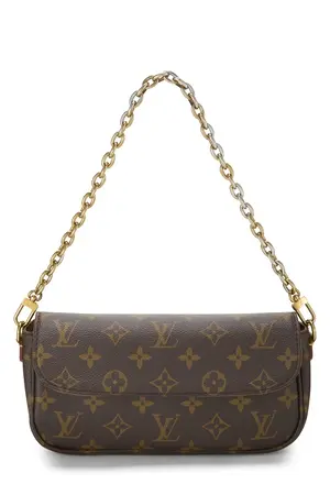 LOUIS VUITTON Monogram Canvas Ivy Wallet On Chain - Brown