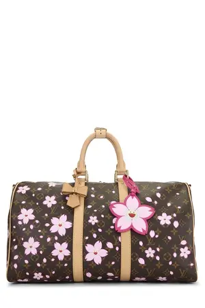 LOUIS VUITTON X Takashi Murakami Monogram Blossom Keepall Bandouliere 45 - Brown