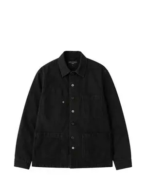 Comme Des Garçons Patch-pocket Cotton Overshirt - Black