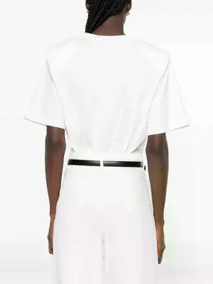WEILI ZHENG Padded Shoulder Short Sleeve T-shirt