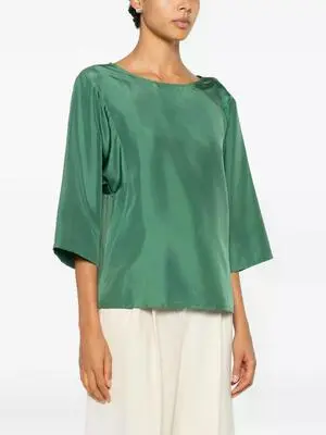 Max Mara Silk Boat Neck Top