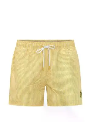 Sundek Striped Drawstring Swim Shorts - Yellow