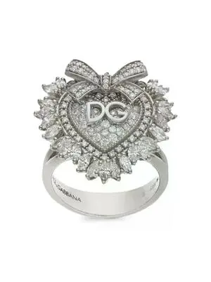 Dolce & Gabbana 18kt White Gold Diamond Ring - Silver