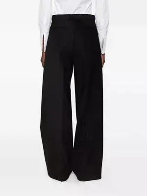 Sandro Pinstripe Pleated Palazzo Pants