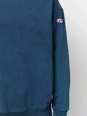 DIESEL® D-krib Track Denim Sweatshirt
