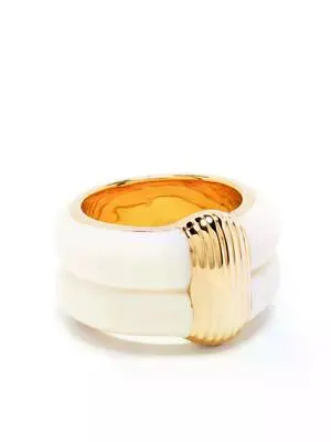 AURÉLIE BIDERMANN Katt Double-layer Ring - White