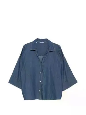 ZANETTI Button-up Denim Shirt - Blue