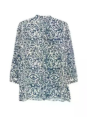 ZANETTI Band Collar Shirt