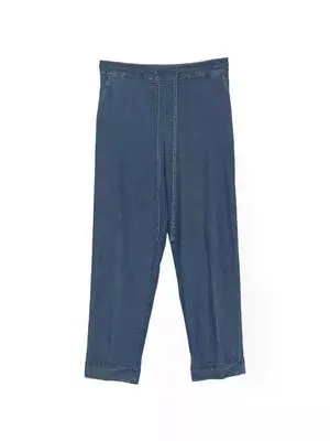 ZANETTI Drawstring Waist Trousers - Blue