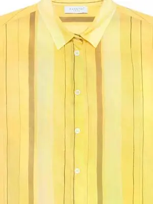 ZANETTI Striped Shirt With Curved Hem