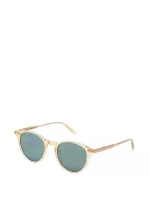 Garrett Leight Clune Round Sunglasses - Neutrals