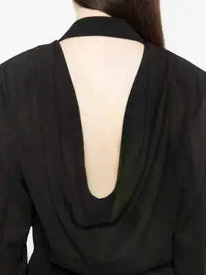 YCH Single-breasted Blouse With Chest And Flap Pockets