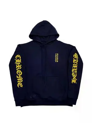 Chrome Hearts Logo-print Drawstring Hoodie - Blue
