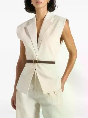 Manière De Voir Linen Waistcoat - Neutrals