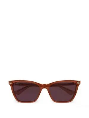 Gucci Double G Cat-eye Sunglasses - Brown
