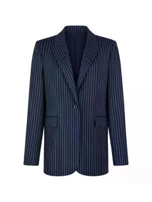 Pinko Pinstripe Single-breasted Blazer - Blue