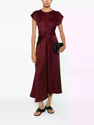 Victoria Beckham Aria Midi Dress - Red