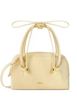 Furla Dome Leather Tote Bag - Yellow