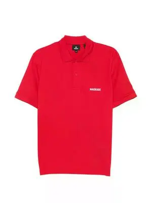 Mackage Logo-print Cotton Polo Shirt - Red