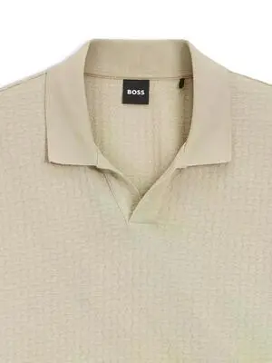 BOSS Textured Short-sleeve T-shirt - Neutrals