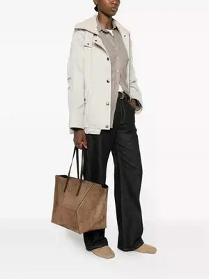 Brunello Cucinelli Suede Finish Panelled Tote Bag