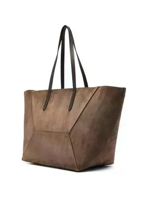Brunello Cucinelli Suede Finish Panelled Tote Bag