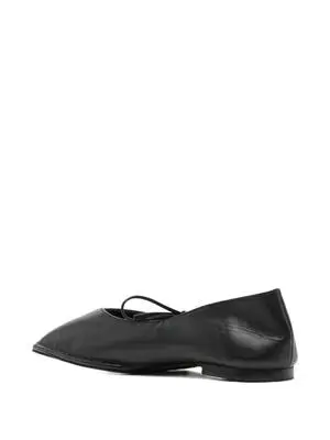 ALOHAS Bow-detail Square-toe Ballet Flats