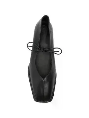 ALOHAS Bow-detail Square-toe Ballet Flats