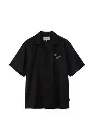 Carhartt Work In Progress Logo-embroidered Short-sleeve Shirt - Black