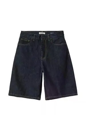 Carhartt Work In Progress Logo Patch Denim Shorts - Blue