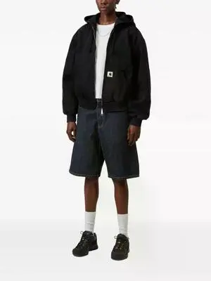 Carhartt Work In Progress Logo Patch Denim Shorts - Blue