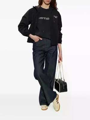 Carhartt Work In Progress Paint-splatter Logo Sweatshirt - Black
