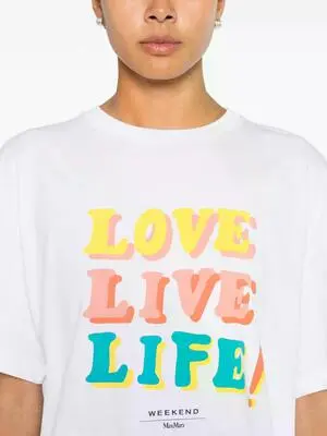 Max Mara Slogan Print T-shirt