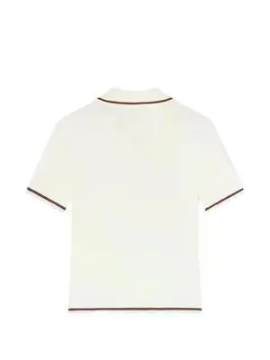 Armani Exchange Ribbed Knit Contrast Tipping V-neck Top