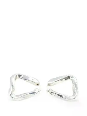 Bottega Veneta Twist Triangle Hoop Earrings