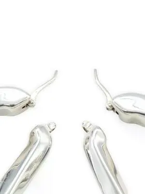 Bottega Veneta Twist Triangle Hoop Earrings