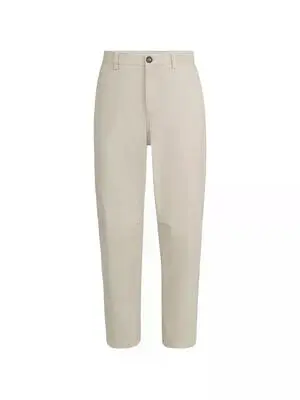 Brunello Cucinelli Peached Cotton Gabardine Garment-dyed Trousers - Neutrals