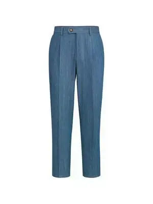 Brunello Cucinelli Pleated Design Trousers - Blue
