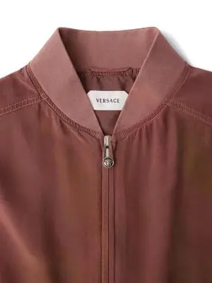 Versace Logo Embroidered Bomber Jacket