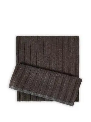 Brunello Cucinelli Ribbed-knit Scarf - Brown