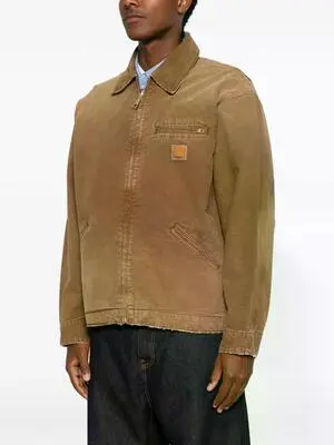 Carhartt Work In Progress Washed Effect Logo Patch Jacket