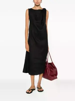 Sú Draped Sleeveless Midi Dress
