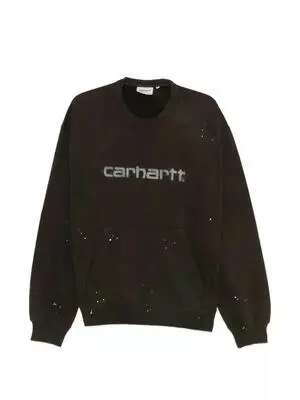 Carhartt Work In Progress Painter Logo Print Cotton Sweatshirt