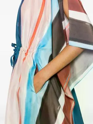 Fendi Striped Silk Mini Dress