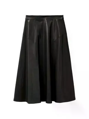 BENETTON High-waisted A-line Midi Skirt - Black