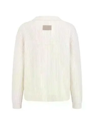 AYA MUSE Ribbed-knit Button-up Cardigan