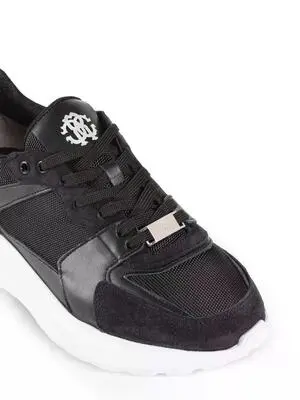 Roberto Cavalli Panelled Logo Plaque Sneakers