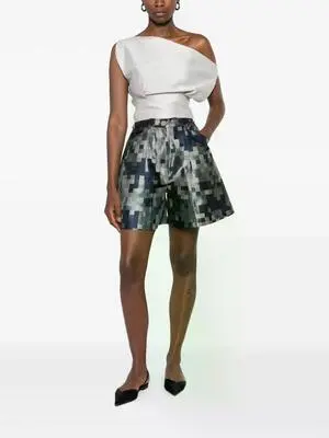 LEEN MOUGRHABI Leah Asymmetric Off-shoulder Top