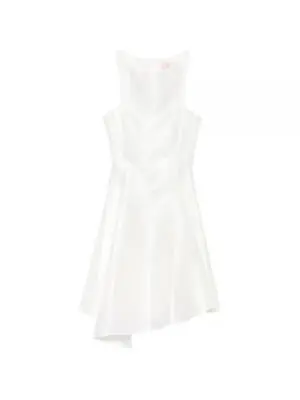 LEEN MOUGRHABI Yasmin Asymmetric Mini Dress - White