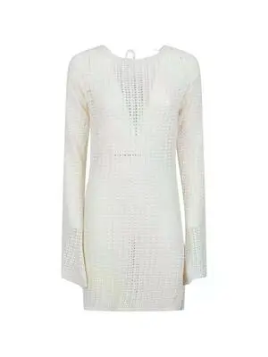 HINNOMINATE Open-knit Mini Dress - Neutrals